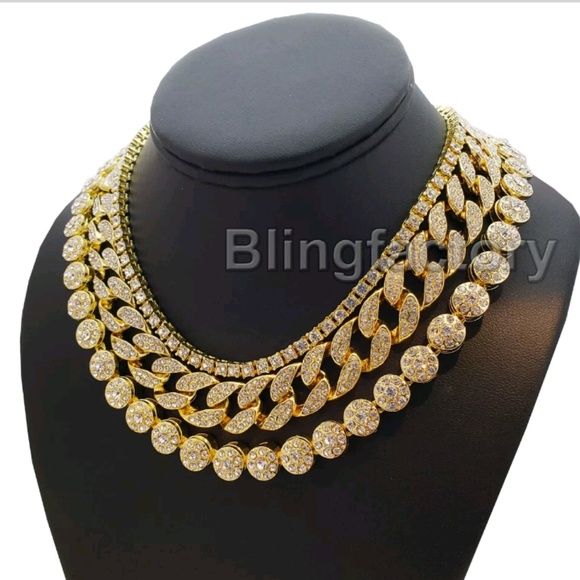 Accessories | Mens Lab Diamonds Necklace Set | Poshmark